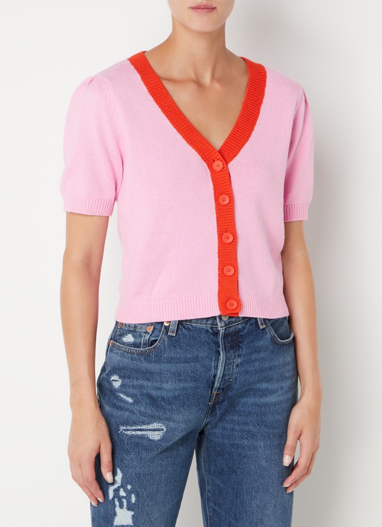 Levi's Fijngebreid vest met pofmouw • Roze • de Bijenkorf