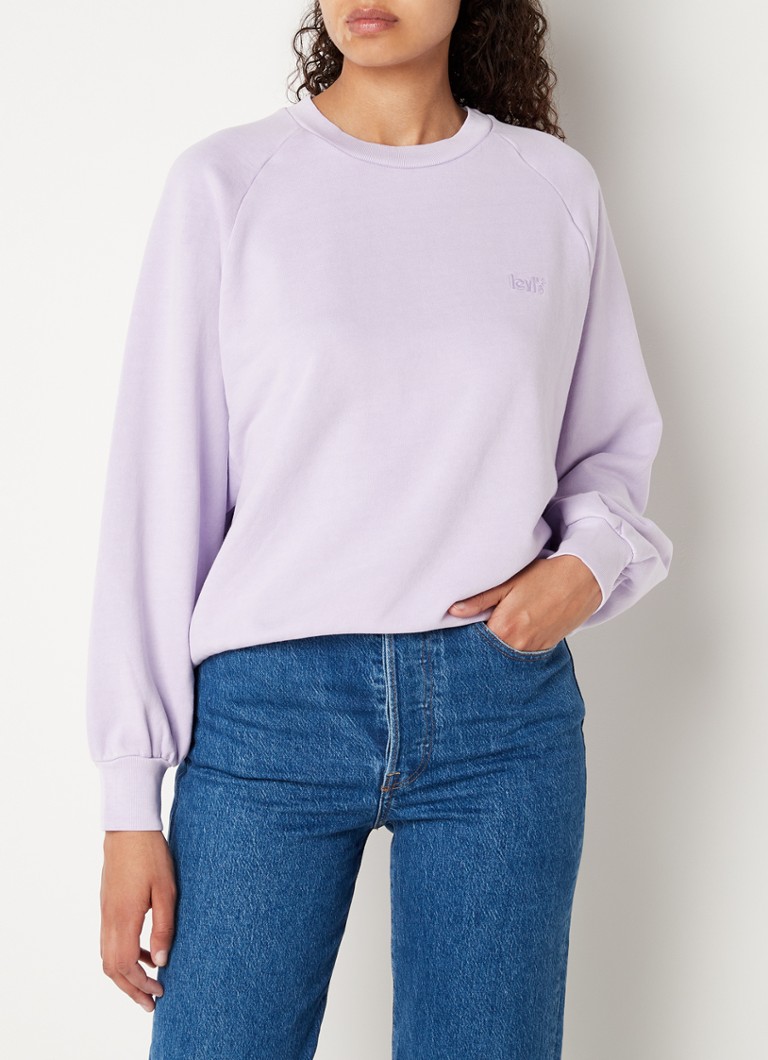 Levi's Snack sweater met pofmouw en stretch • Lila • de Bijenkorf