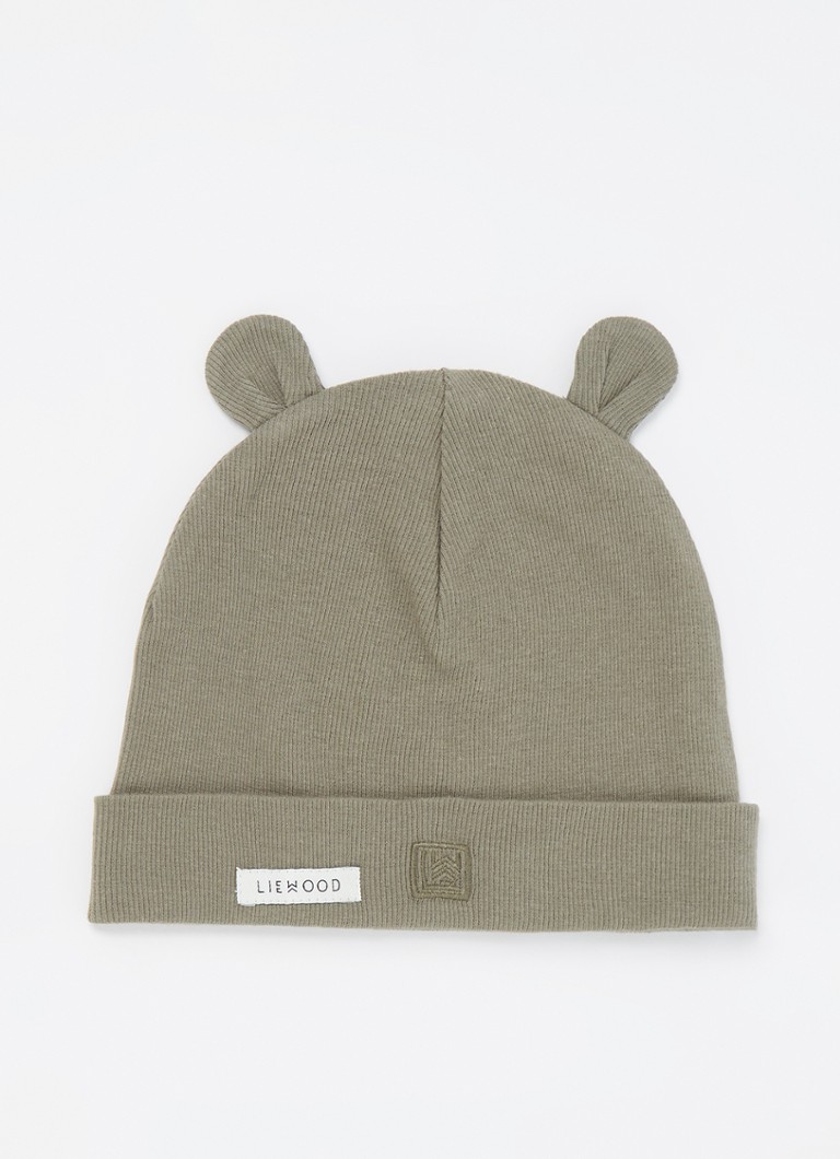 Liewood Renna muts van biologisch katoen met logo • Khaki • de Bijenkorf
