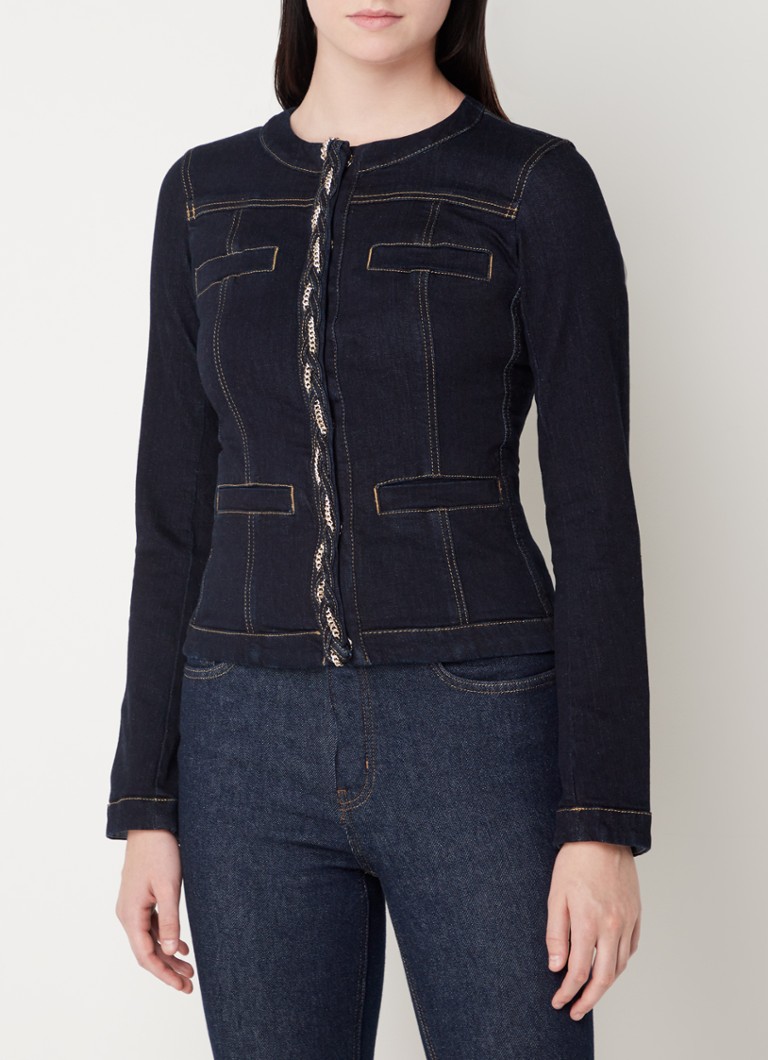 Liu Jo Giacca Kate Braid spijkerjas met kettingdetail • Indigo • de ...