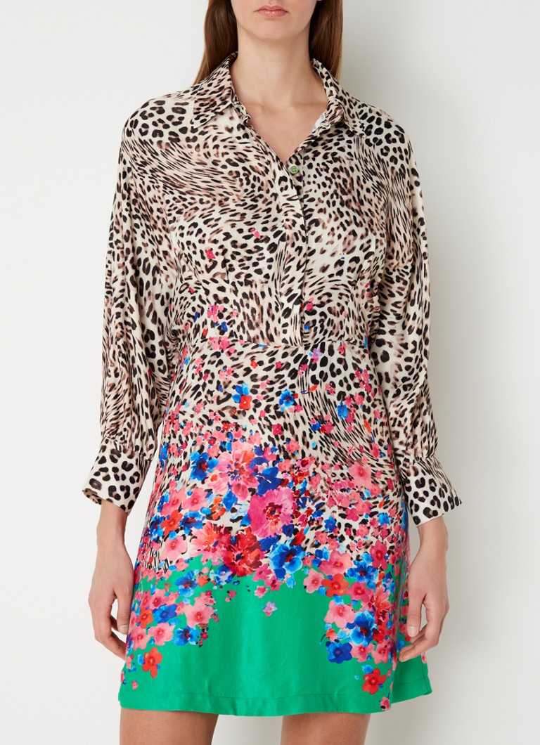 Liu Jo Mini jurk van satijn met print • Donkerbeige • de Bijenkorf Liu Jo Mini jurk van satijn met print • Donkerbeige • de Bijenkorf