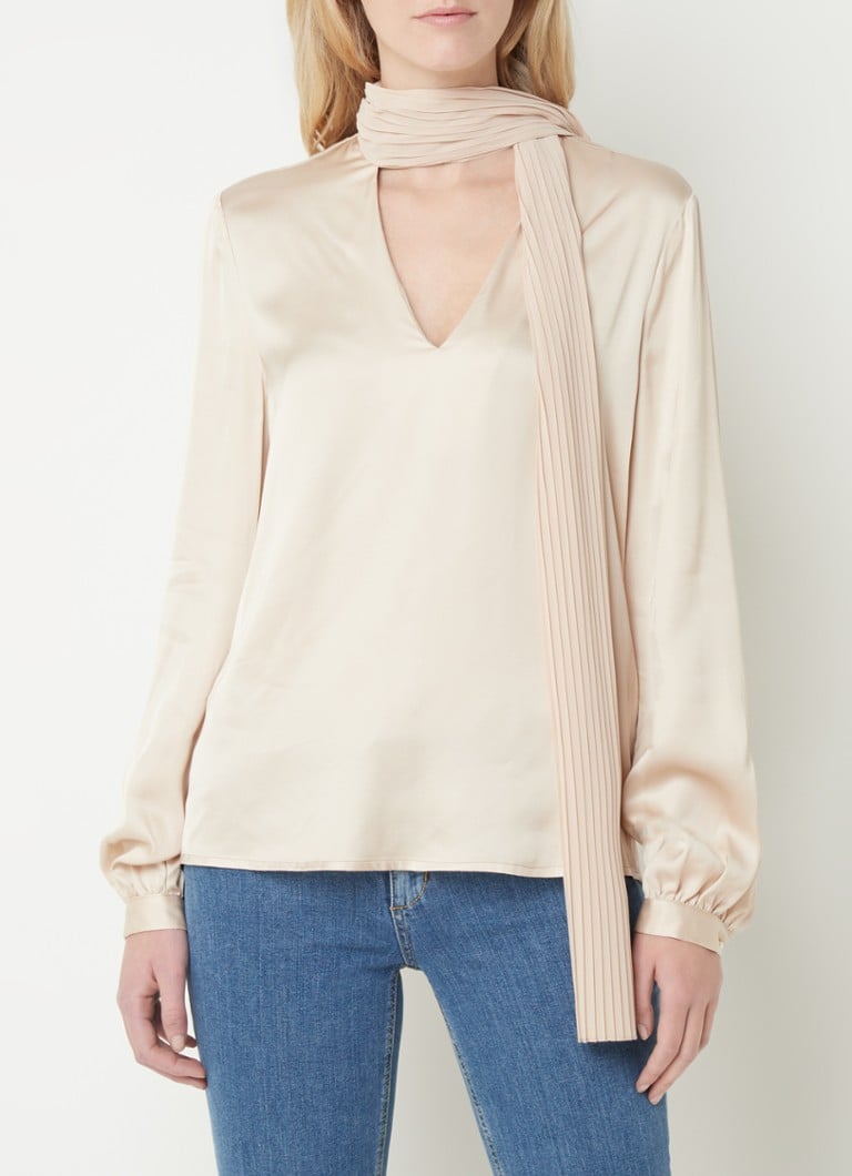 Liu Jo Tuniek van satijn met sjaalkraag • Creme • de Bijenkorf Liu Jo Tuniek van satijn met sjaalkraag • Creme • de Bijenkorf