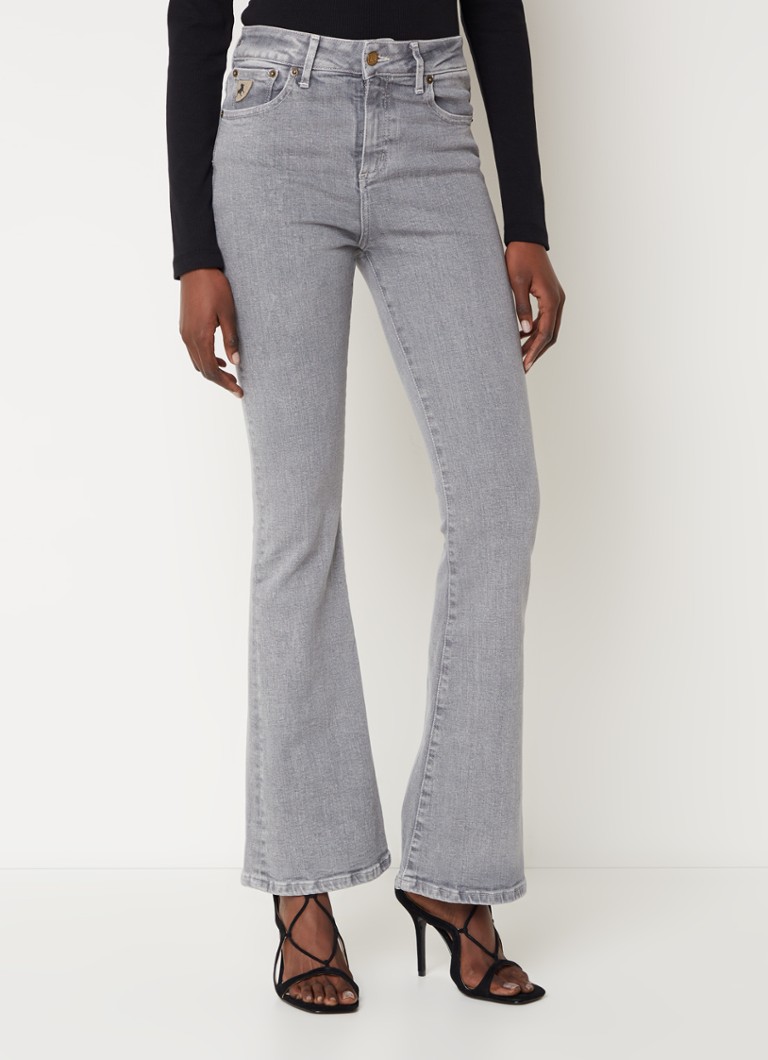 Lois Raval mid waist flared fit jeans met stretch • Grijs • de Bijenkorf