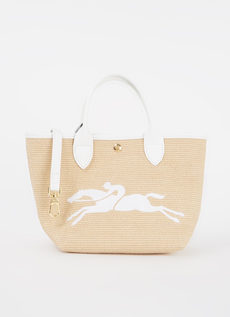 Longchamp Le Panier Pliage handtas S met leren details • Donkerbeige ...