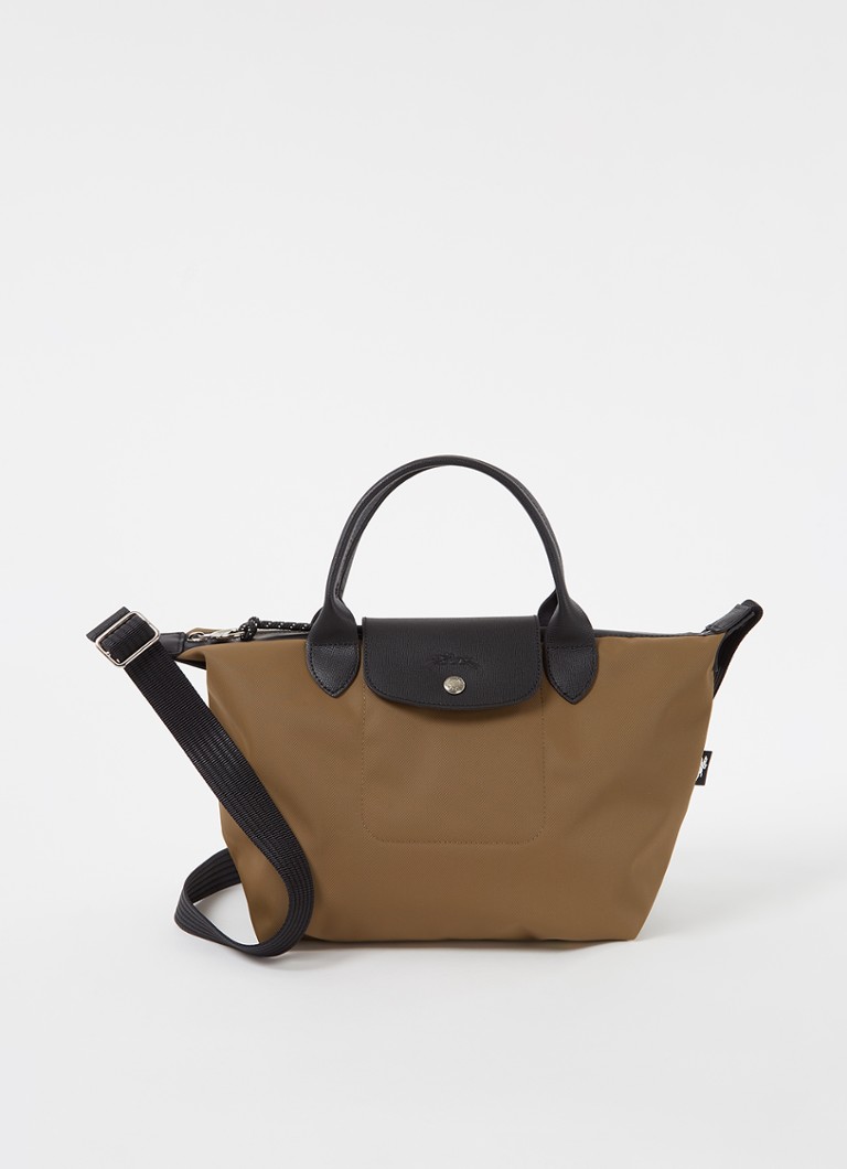 Longchamp Le Pliage Energy handtas S met leren details • Khaki • de ...