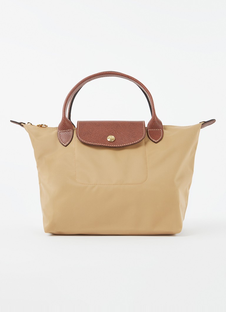 Longchamp Le Pliage Original handtas S met leren details • Camel • de ...