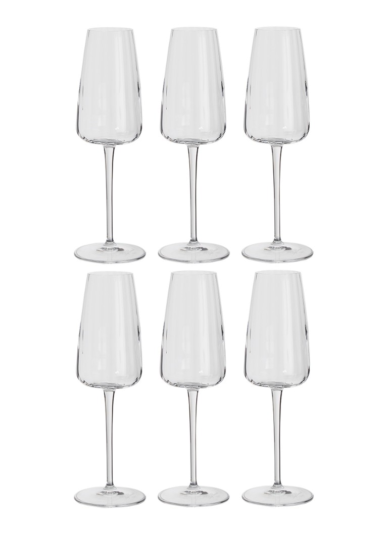 Luigi Bormioli Accademia Prosecco champagneglas 21 cl set van 6 • Transparant • de Bijenkorf