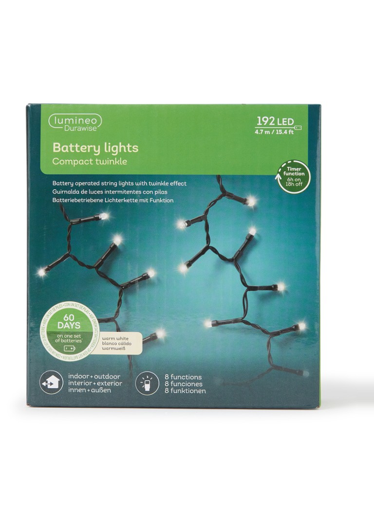 Lumineo Battery Lights Compact Twinkle lichtsnoer - warm wit - 4,7 ...