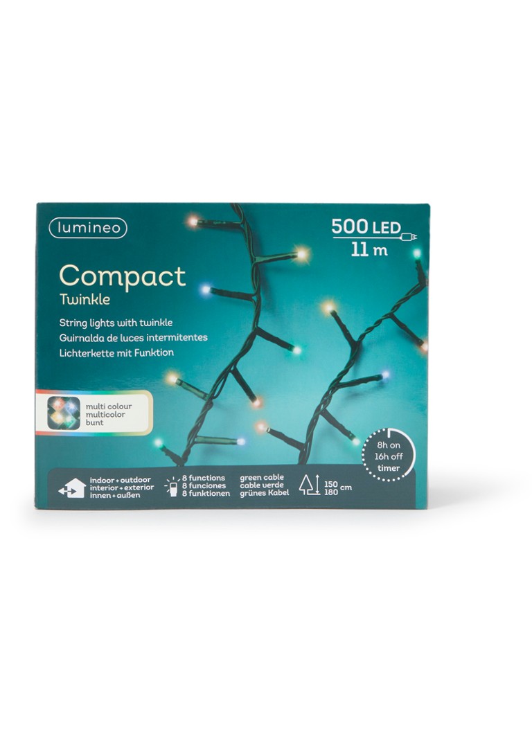 Lumineo Compact Twinkle lichtsnoer 11 meter • Donkergroen • de Bijenkorf