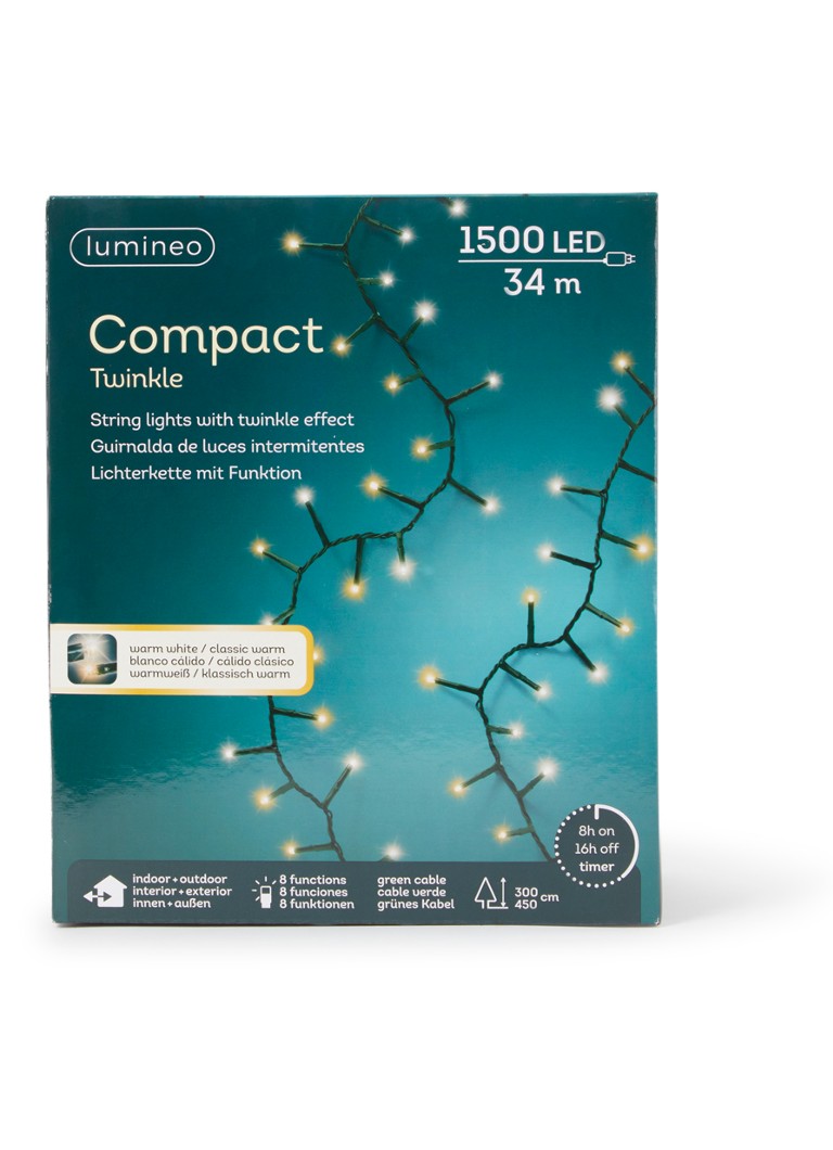 Lumineo Compact Twinkle lichtsnoer 34 meter • Donkergroen • de Bijenkorf