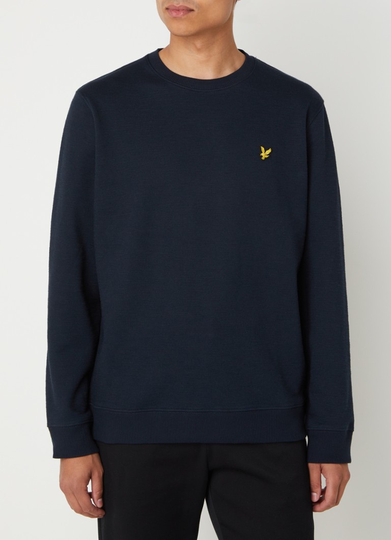 Lyle & Scott Sweater met logo • Blauw • de Bijenkorf