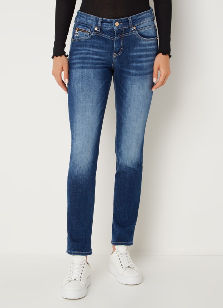 MAC Jeans Rich mid waist slim fit jeans met stretch • Indigo • de Bijenkorf
