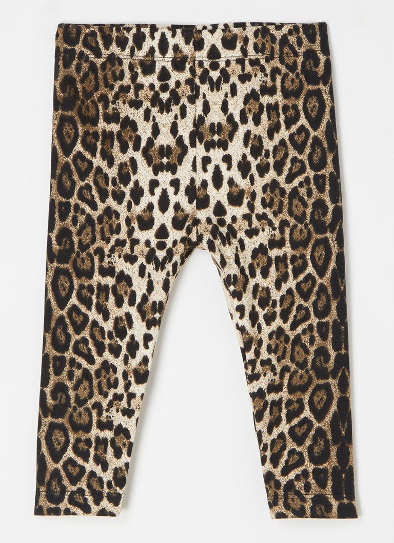 Maed for mini Tacky Tarantula legging met panterprint • Bruin • de ...