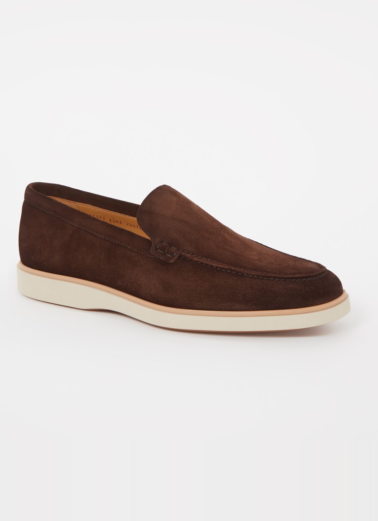 Magnanni Lourenco loafer van suède • Donkerbruin • de Bijenkorf