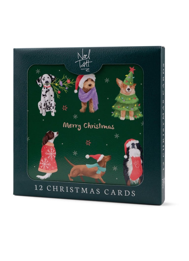 MAP Publishing Honden wenskaart set van 12 inclusief enveloppen • Donkergroen • de Bijenkorf