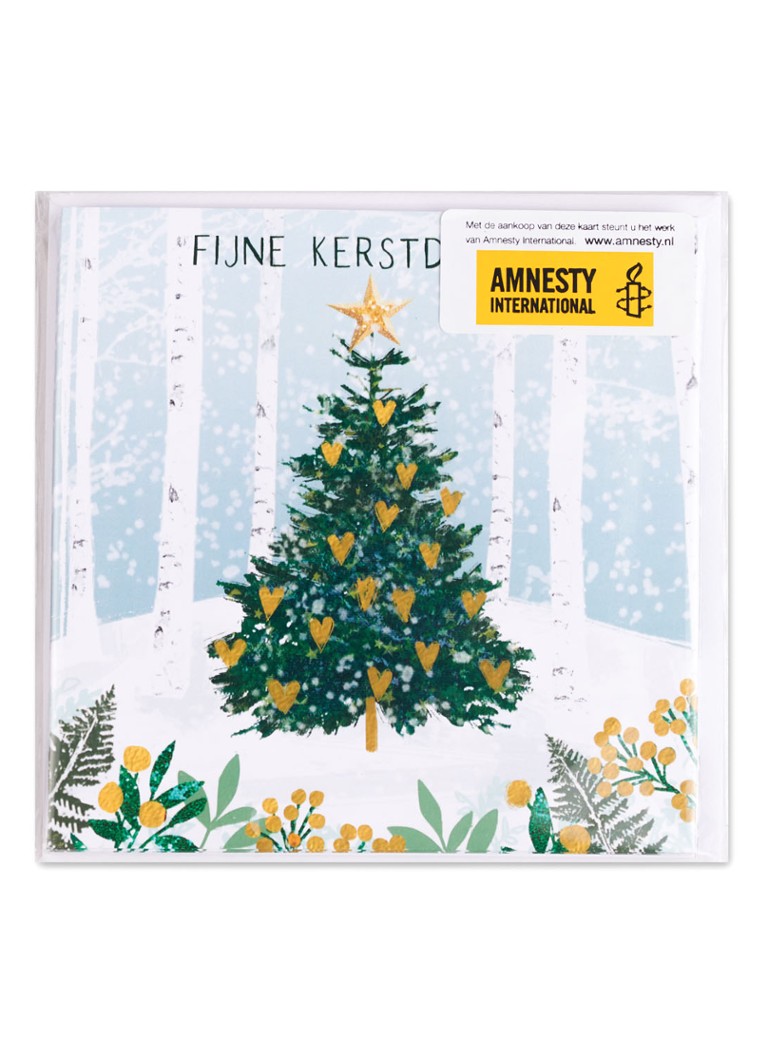 MAP Publishing Kerstboom kerstkaart - set van 8 inclusief enveloppen • Lichtblauw • de Bijenkorf