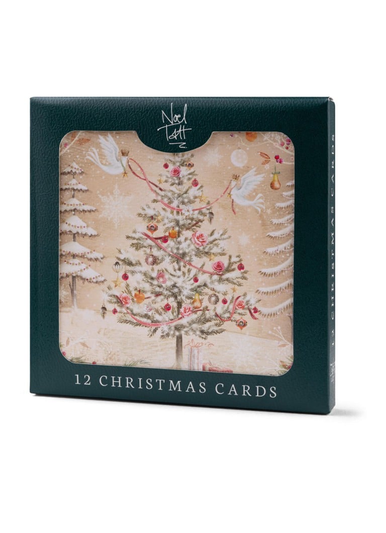 MAP Publishing Kerstboom wenskaart set van 12 inclusief enveloppen • Multicolor • de Bijenkorf