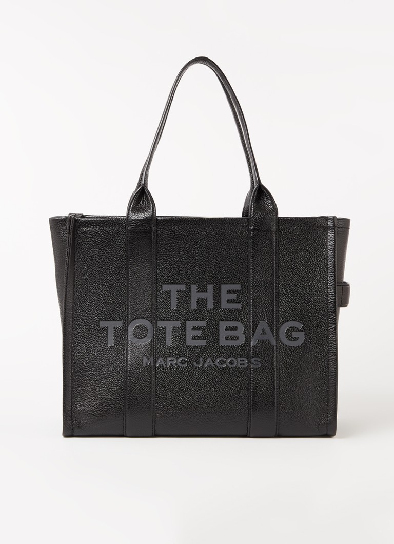Marc Jacobs The Large Tote Bag handtas van leer • Zwart • de Bijenkorf