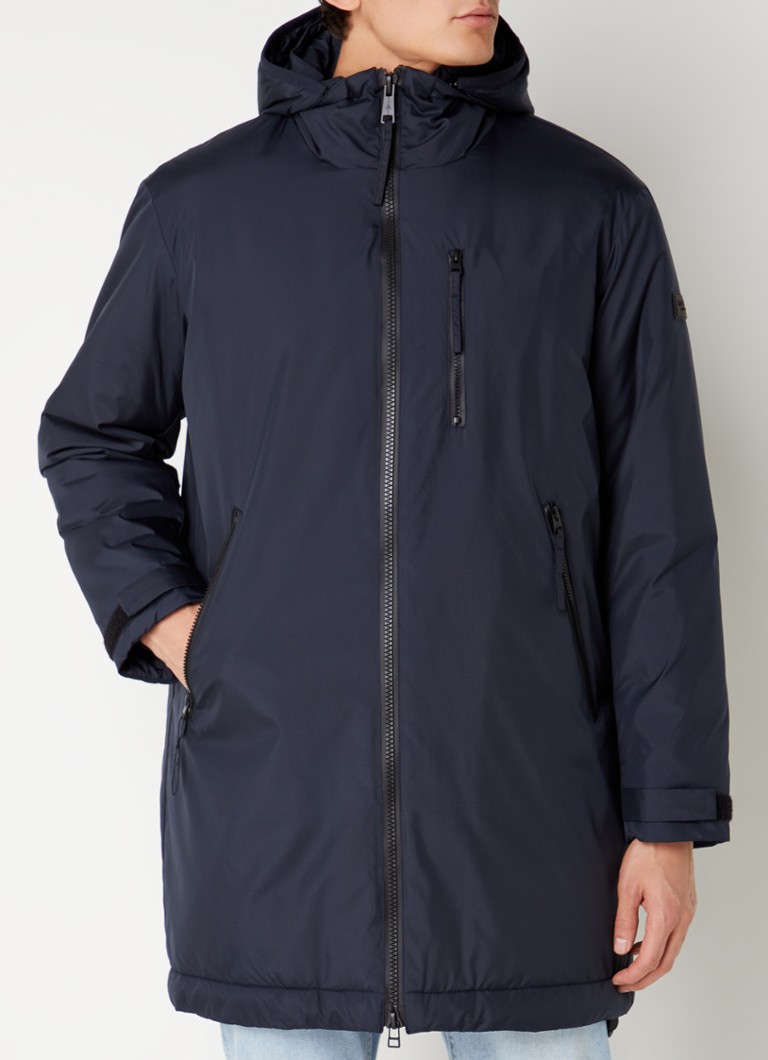 Marc O'Polo Parka met afneembare capuchon en ritszakken • Donkerblauw ...
