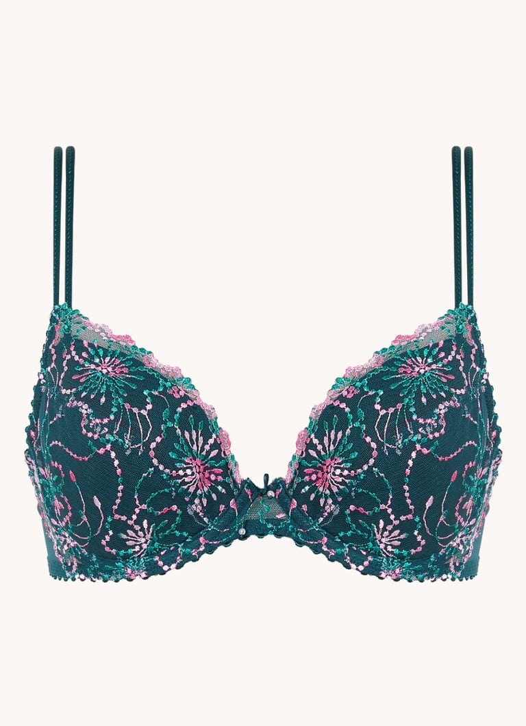 Marie Jo Jane Push Up Bh Met Uitneembare Vulling En Borduring • Groen