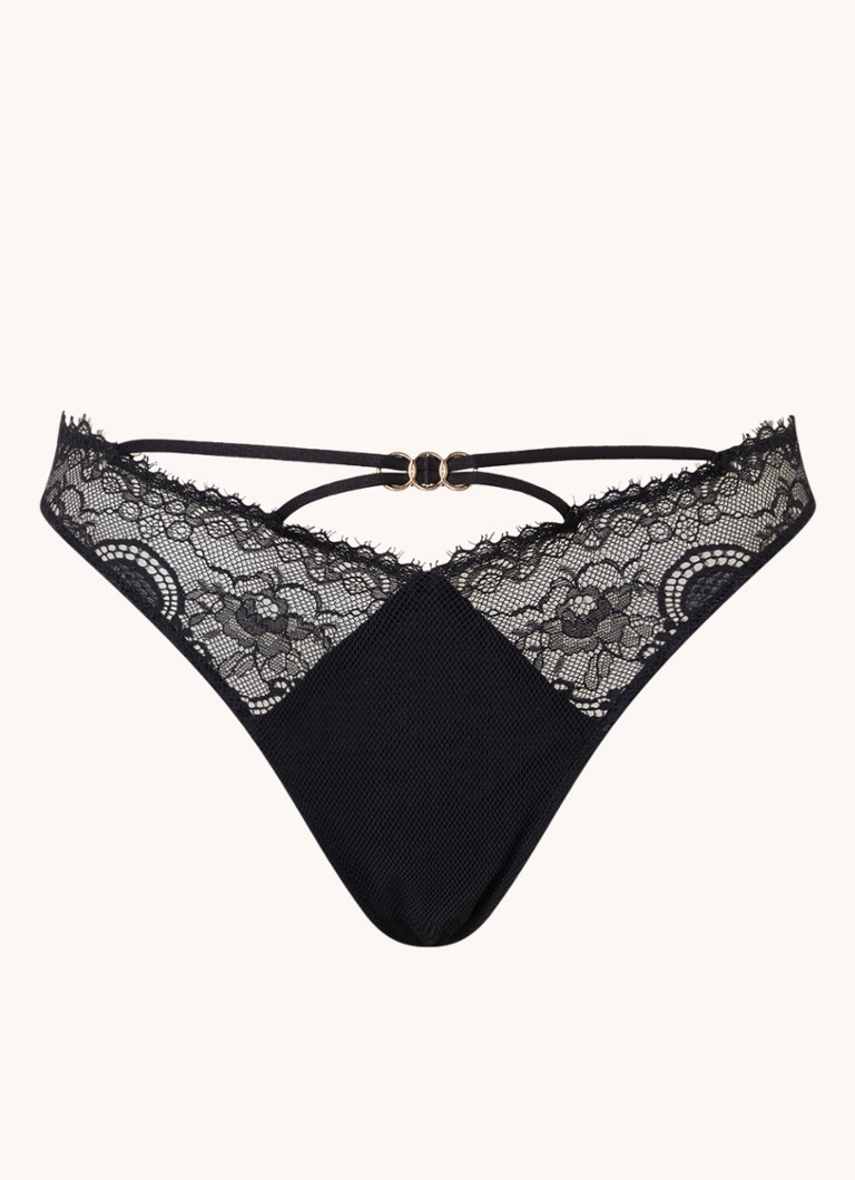 Marie Jo Junoo string met kant • Zwart • de Bijenkorf