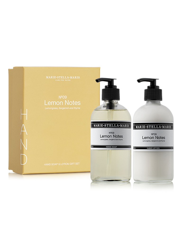 Marie-Stella-Maris Lemon Notes giftset met handzeep en handlotion 2 x ...
