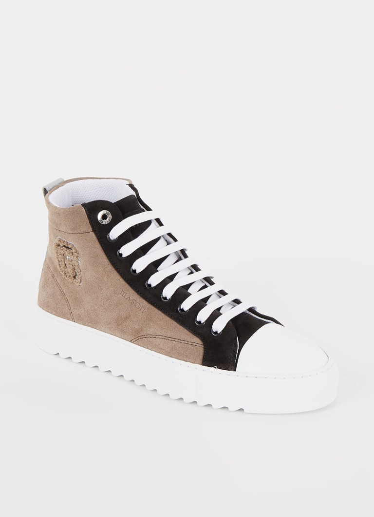 Mason Garments Astro Hi sneaker van suède • Wijnrood • de Bijenkorf
