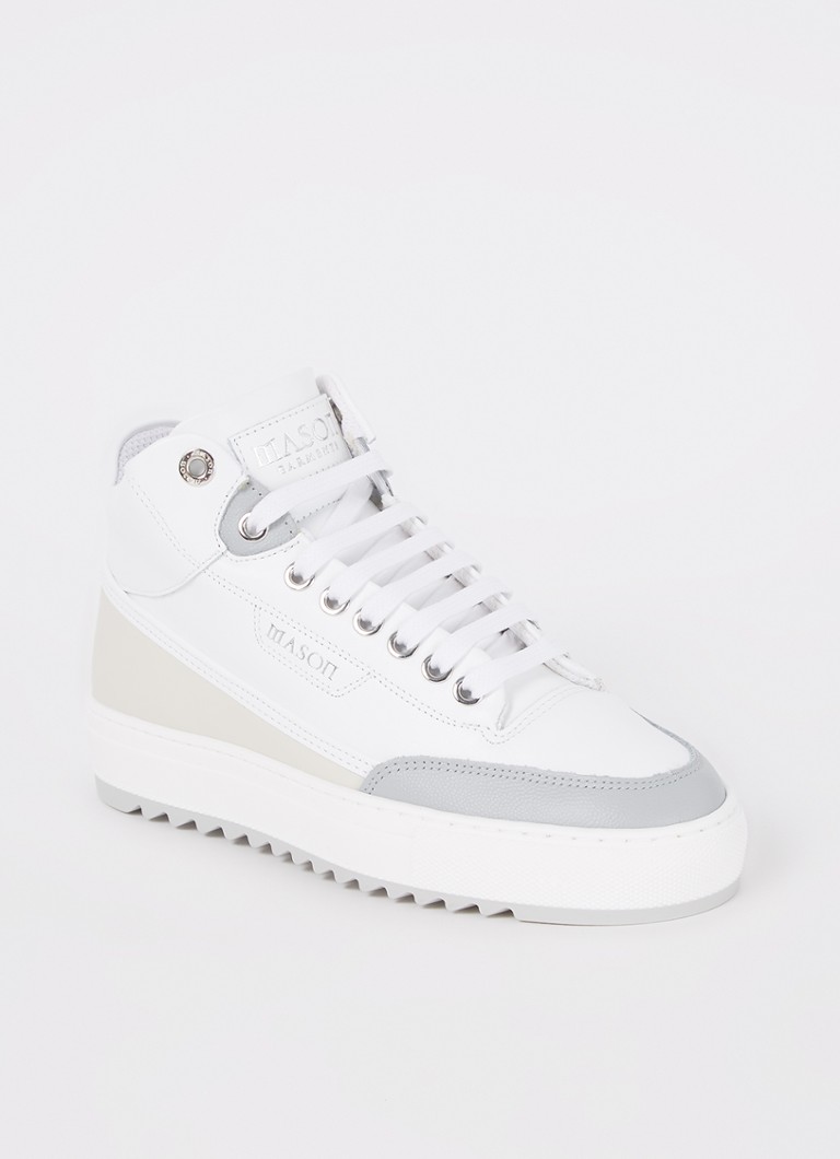 Mason Garments Torino Mid sneaker van leer • Wit • de Bijenkorf
