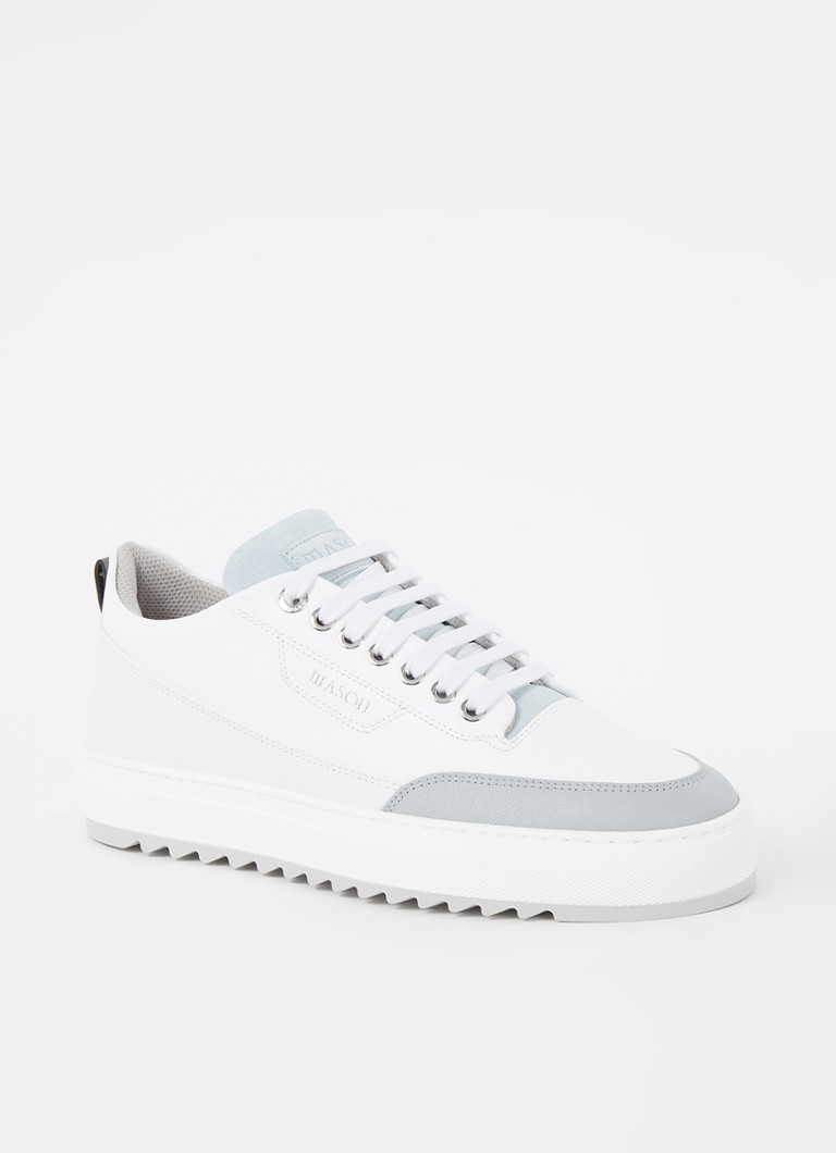 Mason Garments Torino Tricolore sneaker van leer met nubuck details ...