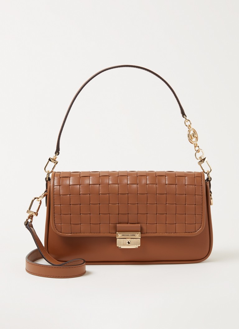 Michael Kors Bradshaw Small schoudertas van leer • Bruin • de Bijenkorf