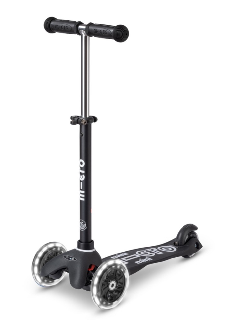 Micro Step Mini Micro step Deluxe ECO met LED-verlichting • Zwart • de ...