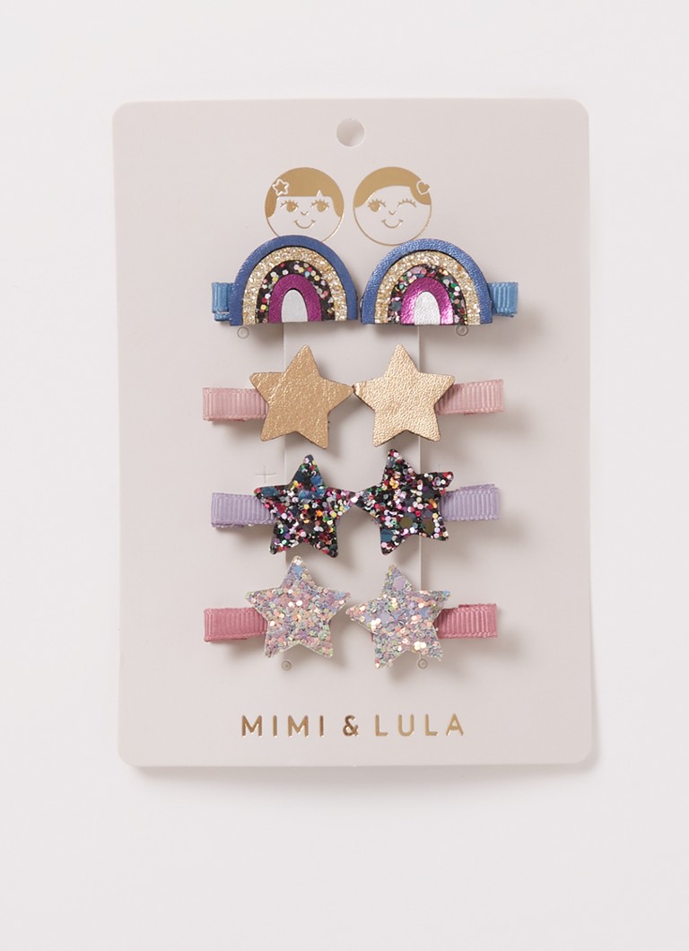 Mimi & Lula Ziggy over the rainbow haarclip in set van 8 • Multicolor ...