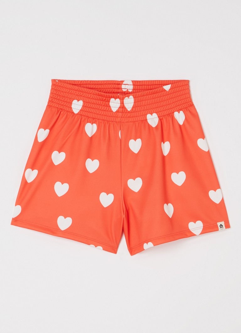 Mini Rodini Hearts loose fit korte broek met print • Rood • de Bijenkorf