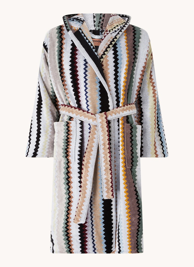 Missoni Curt badjas met capuchon en print - unisex • Multicolor • de ...