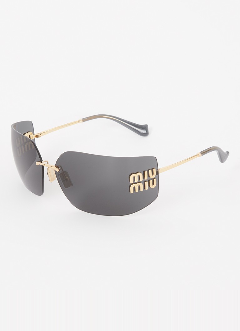 Miu Miu Runway zonnebril MU54YS • Goud • de Bijenkorf