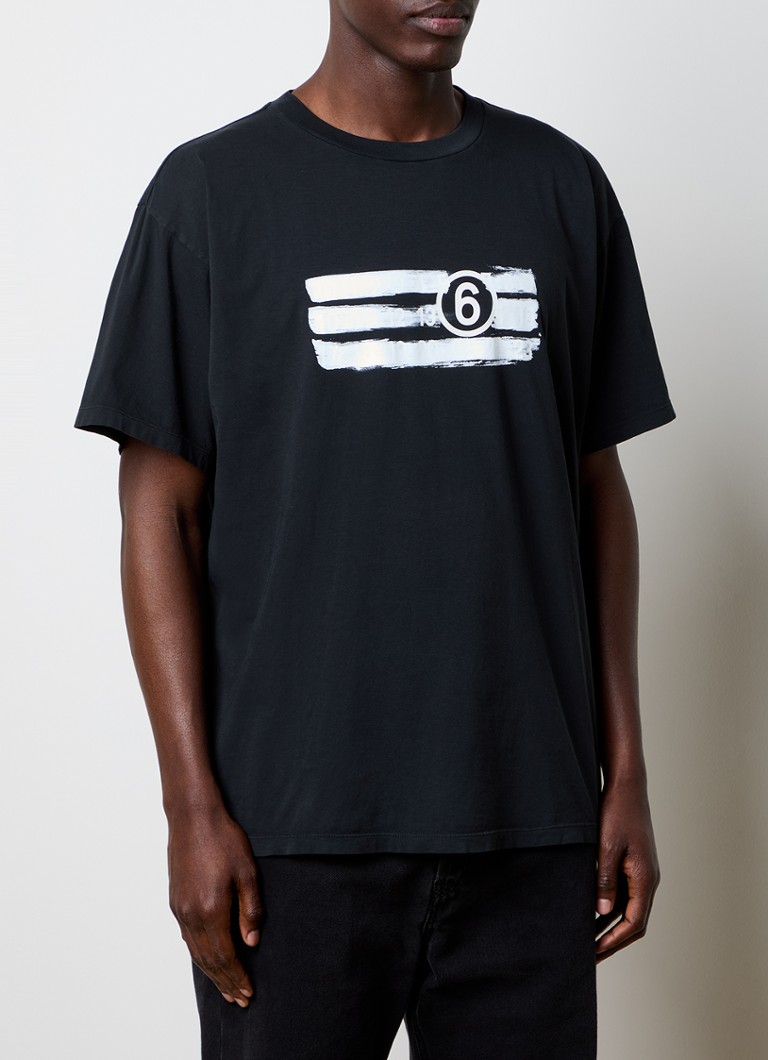 MM6 T-shirt met logoprint • Zwart • de Bijenkorf