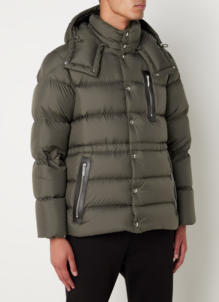 Moncler Bauges puffer jack met donsvulling en afneembare capuchon ...