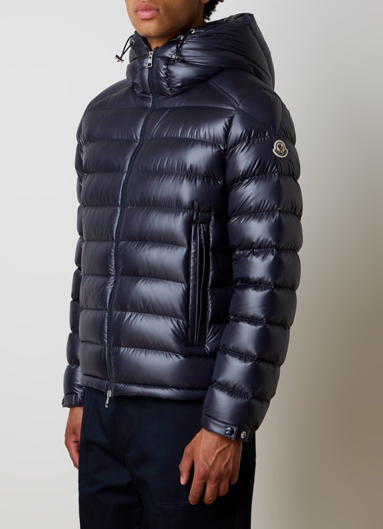 Moncler Besines puffer jack met donsvulling en capuchon • Donkerblauw ...