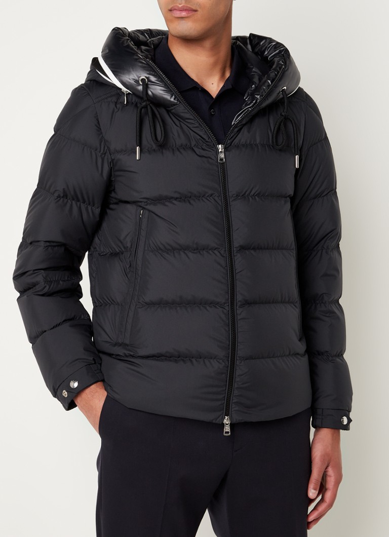 Moncler Cardere puffer jack met donsvulling en logo • Zwart • de Bijenkorf