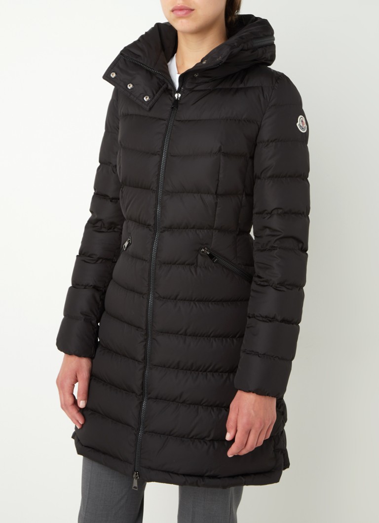 Moncler Flamette puffer jack met ritszakken en logo • Zwart • de Bijenkorf