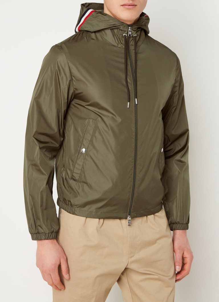Moncler Jack met capuchon en steekzakken • Legergroen • de Bijenkorf