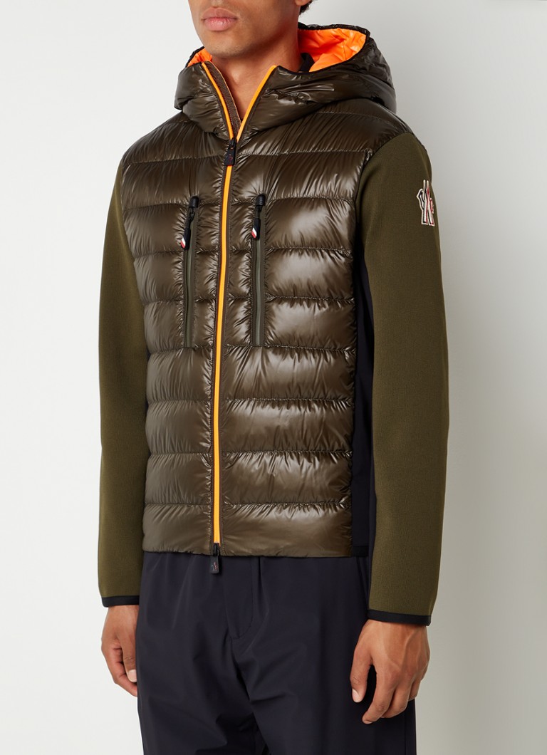 Moncler Jack met gewatteerd voorpand en capuchon • Legergroen • de ...
