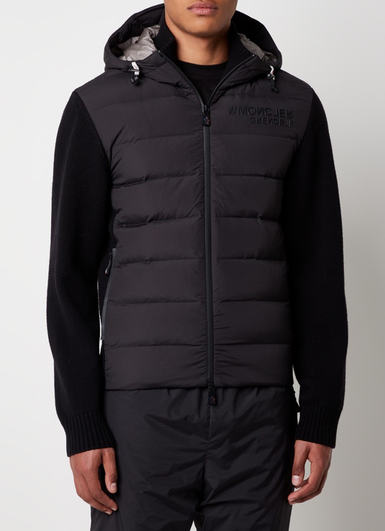 Moncler Jack van wol met gewatteerd voorpand en ritszakken • Zwart • de ...