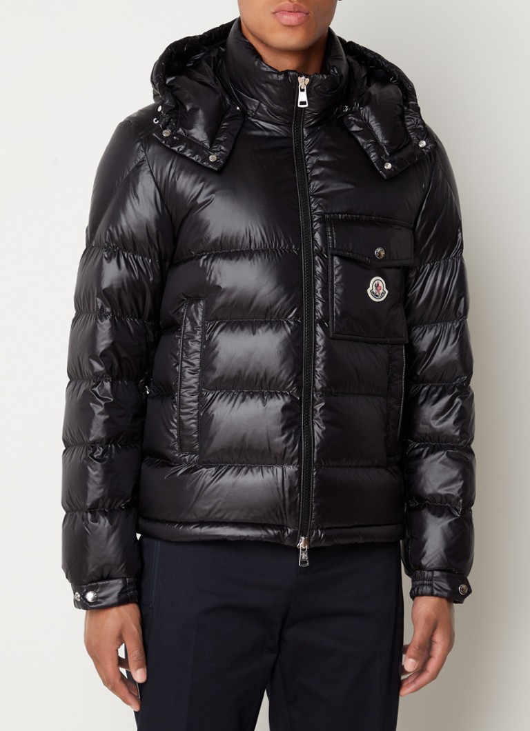 Moncler Wollaston puffer jack met borstzak en afneembare capuchon ...