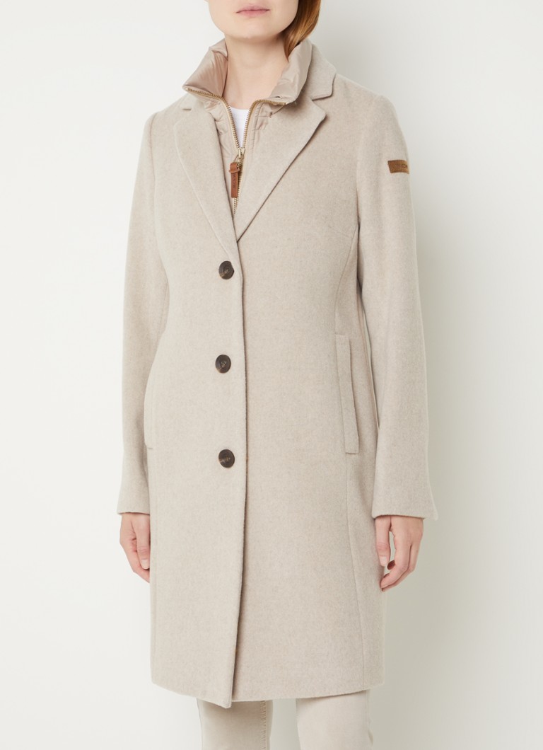 Moscow Bogdana mantel in wolblend met uitneembare binnenjas ...