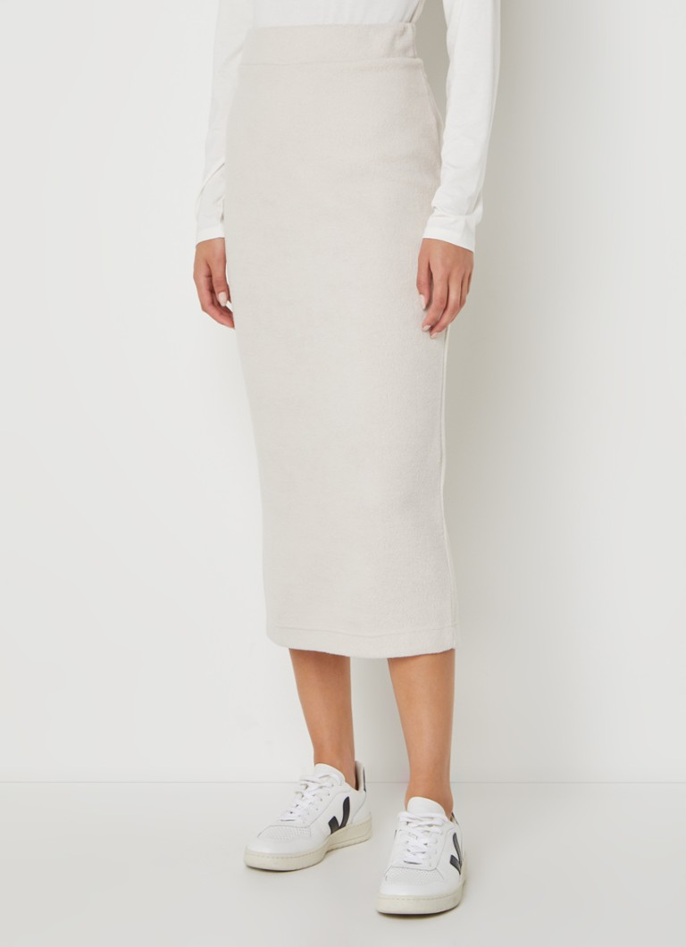 Moscow Freya midi rok met split • Creme • de Bijenkorf