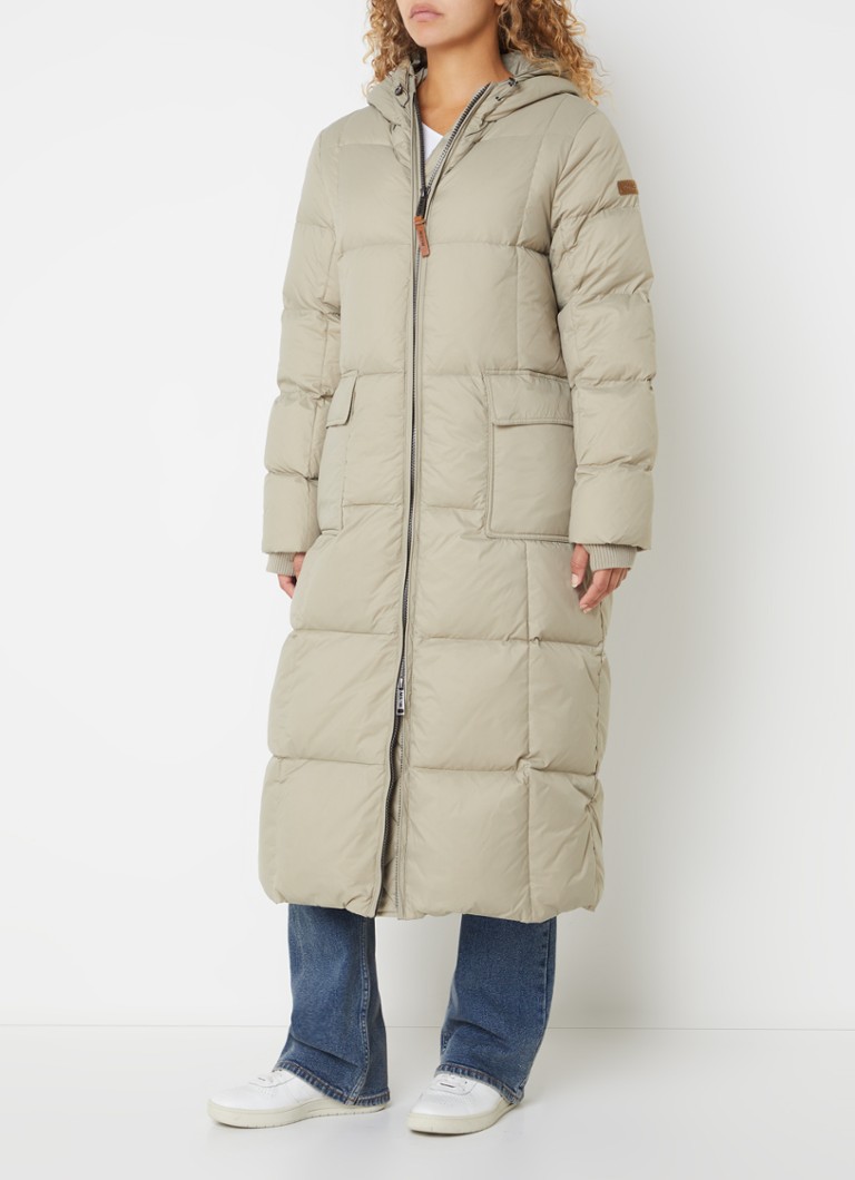 Moscow Limundo puffer jas met donsvulling en klepzakken • Khaki • de ...