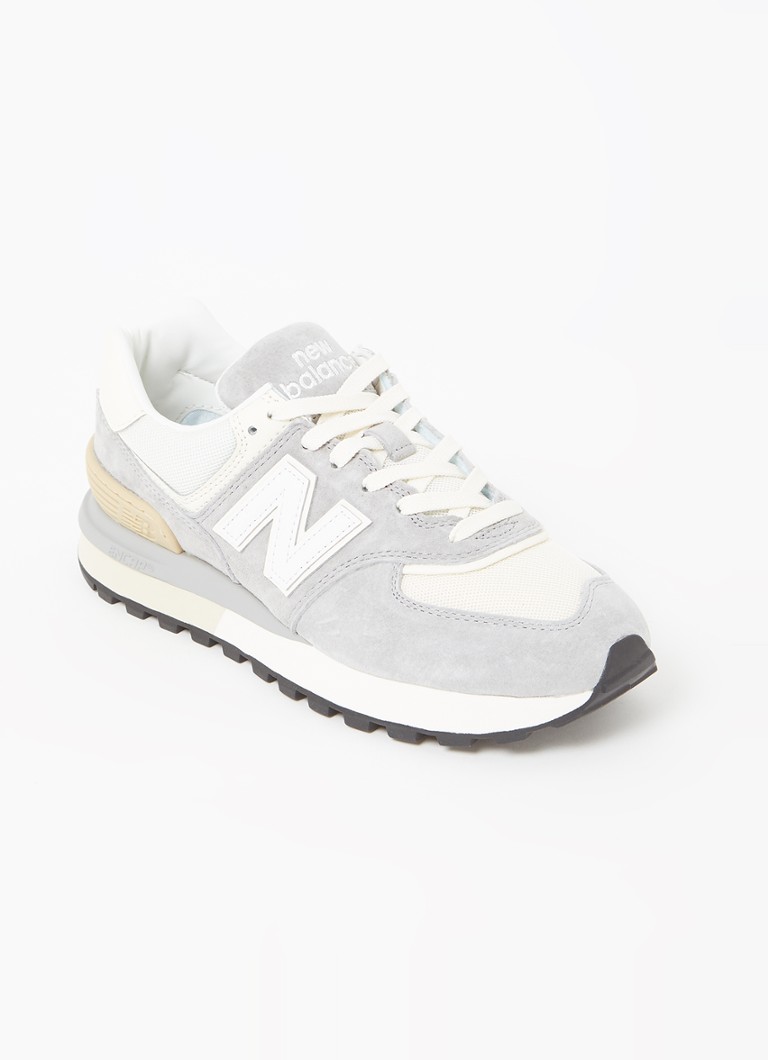 New Balance U574L Encap sneaker van suède met mesh details • Grijs • de Bijenkorf