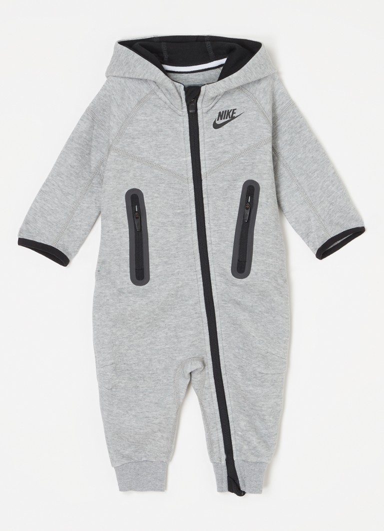 Nike Tech Fleece babypak met logoprint en capuchon • Grijs • de Bijenkorf