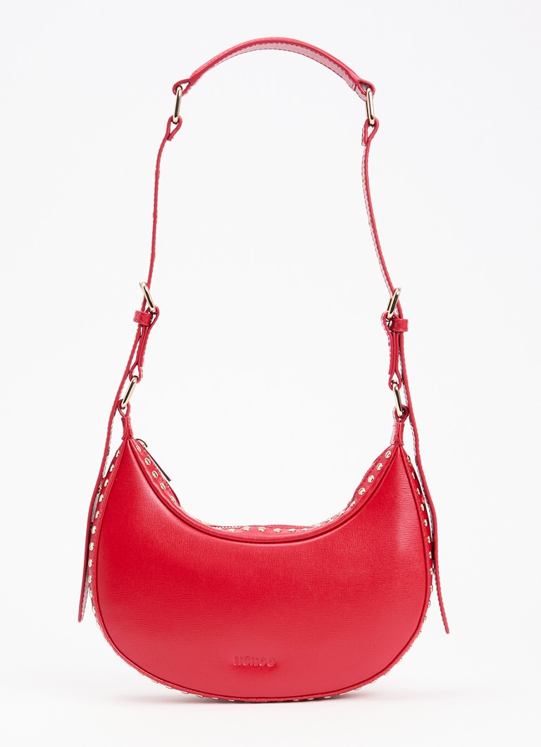 Núnoo Annabel Rivet Florence schoudertas van leer met verstelbare ...